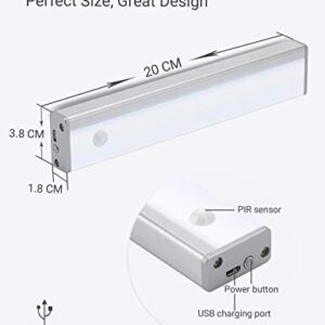 Joyzy Automatic Pantry Light, Wireless Closet Lights Two Motion Sensor Modes Light Battery Operated,USB Rechargeable Under Cabinet Lights, Bedroom Light Bathroom Lighting