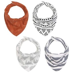 The Peanutshell Bandana Drool Bibs for Baby Boys or Girls - 8 Pack Set for Feeding, Teething, Drooling