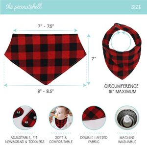 The Peanutshell Bandana Drool Bibs for Baby Boys or Girls - 8 Pack Set for Feeding, Teething, Drooling