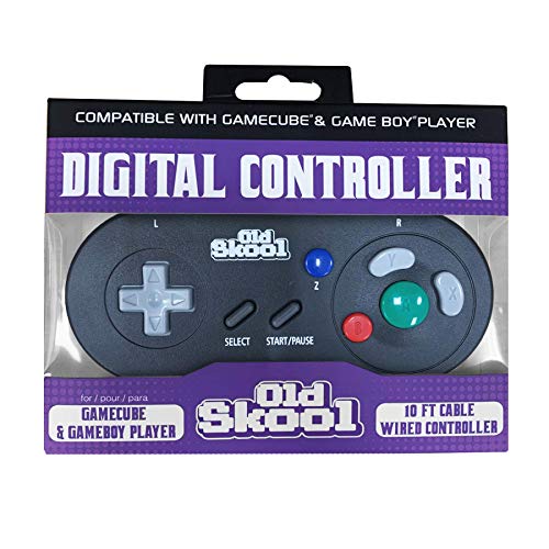 Old Skool DIGITAL CONTROLLER COMPATIBLE WITH GAMECUBE & GAMEBOY PLAYER -,Black