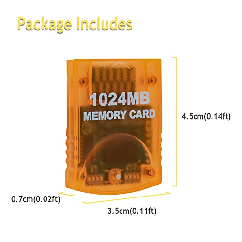 Mcbazel 1024MB(16344 Blocks) Memory Card for Gamecube and Wii Console