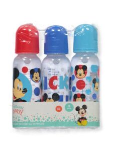 disney cudlie mickey mouse baby boy 3 pack 9oz bottles with bright mickey print