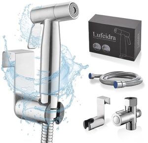 handheld bidet sprayer for toilet-adjustable water pressure jet sprayer for feminine wash, lufeidra stainless steel bidets for existing toilets muslim shower cloth diaper sprayer bidet attachment