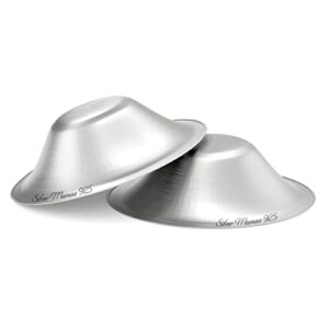 silver mamas nursing cups for nursing newborn, silver nipple covers breastfeeding, 925 silver nursing shields, healing cups, newborn essentials must haves, soothe sore and cracked nipples (regular)