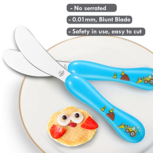 Lehoo Castle Toddler Utensils Set, 6PCS Toddler Silverware Spoon and Fork Knife Set, Children's Flatware Set