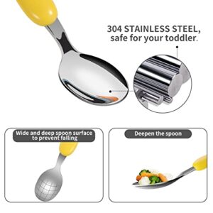 Lehoo Castle Toddler Utensils Set, 6PCS Toddler Silverware Spoon and Fork Knife Set, Children's Flatware Set