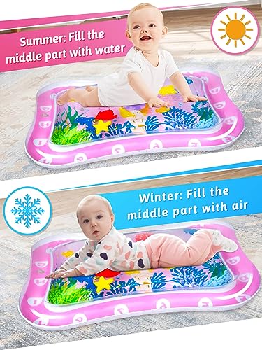 SEPHIX Baby Stuff for Newborn Toys 0-3-6-12 Months Girls Gifts, Infant Toys 0-6 Months Crawling Inflatable Water Tummy Time Mat, Montessori Activity Center for Babies Development Toys 6 to 12 Months