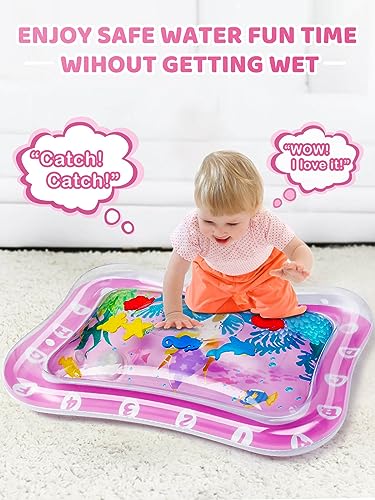 SEPHIX Baby Stuff for Newborn Toys 0-3-6-12 Months Girls Gifts, Infant Toys 0-6 Months Crawling Inflatable Water Tummy Time Mat, Montessori Activity Center for Babies Development Toys 6 to 12 Months