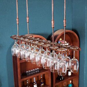 Bar Unit Floating Shelves Wall Mounted Metal Home Wine Rack | Wine Bottle | Hanging Stemware Glass Holder | Cork Storage | Storage Rack | Home and Kitchen Decor