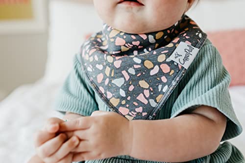 Copper Pearl Baby Bandana Drool Bibs for Drooling and Teething 4 Pack Gift Set “Zella