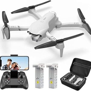 DRONEEYE 4DF10 Drone with 1080P Camera for Adults,RC Quadcopter with WiFi FPV Live Video for Kids Beginners,Trajectory Flight,App Control,3D Flips,Altitude Hold,2 Batteries,Carrying Case