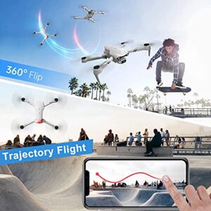 DRONEEYE 4DF10 Drone with 1080P Camera for Adults,RC Quadcopter with WiFi FPV Live Video for Kids Beginners,Trajectory Flight,App Control,3D Flips,Altitude Hold,2 Batteries,Carrying Case