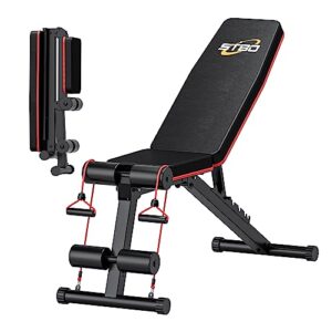 stbo adjustable weight bench,foldable workout bench incline decline sit up bench with resistance band,exercise workout bench for home gym