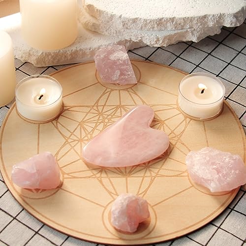 BAIMEI Gua Sha Facial Tool for Self Care, Massage Tool for Face and Body Treatment, Relieve Tensions and Reduce Puffiness - Rose Quartz