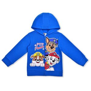 Nickelodeon Paw Patrol Boys T-Shirt, Zip Up Hoodie and Jogger Set for Toddler and Little Kids – Blue/Black/Red