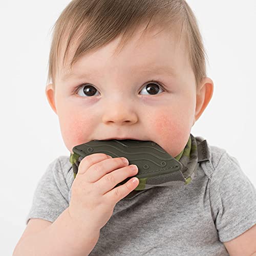 BooginHead Cotton Baby Bandana Teething Bib 2-Pack, Camouflage