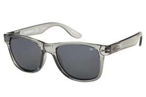 caterpillar blinding polarized sunglasses square, gloss gray crystal, 54 mm