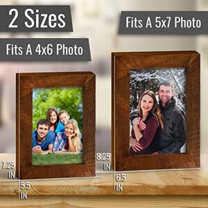 MY VINTAGE FINDS Rustic Picture Frames Farmhouse Photo Frame Wood 4x6