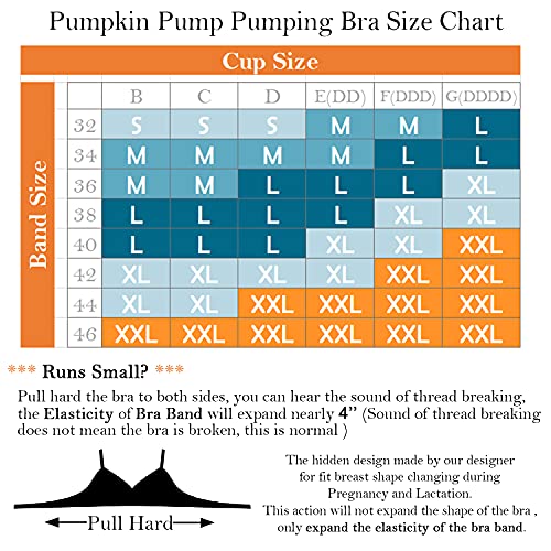 Pumping Bra Hands Free Pumping Bra Nursing Bra, Breast Pumping Nursing Bra, Adjustable Wireless Comfortable Breastfeeding Bra Fits Breast Pumps, Small-XX-Large (Black, Large)