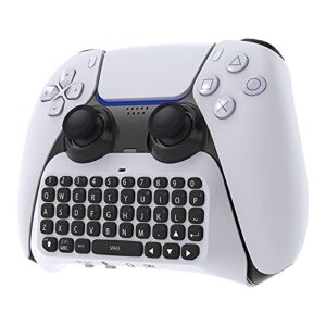 meneea wireless controller keyboard for ps5, bluetooth 3.0 mini portable gamepad chatpad with built-in speaker & 3.5mm audio jack for playstation 5 voice chat board for messaging and gaming live chat