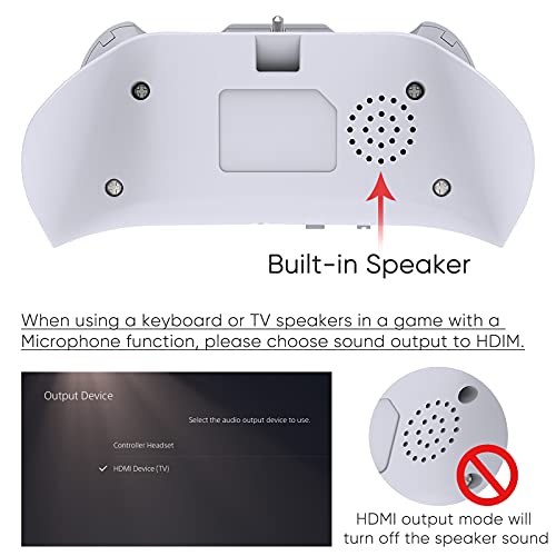 MENEEA Wireless Controller Keyboard for PS5, Bluetooth 3.0 Mini Portable Gamepad Chatpad with Built-in Speaker & 3.5MM Audio Jack for Playstation 5 Voice Chat Board for Messaging and Gaming Live Chat