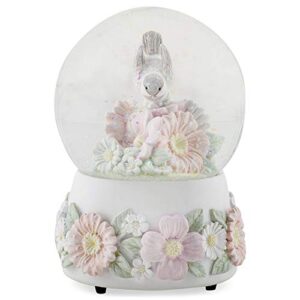 chickadee flowers pastel musical snow globe plays tune you are my sunshine