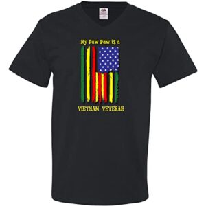 inktastic my paw paw is a vietnam veteran men's v-neck t-shirt small black 38f83