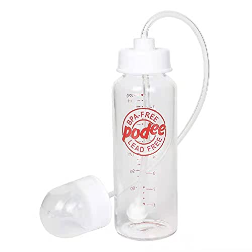 Hands Free Baby Bottle - Anti-Colic Self Feeding System 7 oz Glass Bottle (1 Pack - Pink)