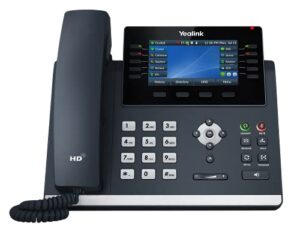 yealink t46u ip phone, 16 voip accounts. 4.3-inch color display. dual usb 2.0, dual-port gigabit ethernet, 802.3af poe, power adapter not included (sip-t46u) (renewed)