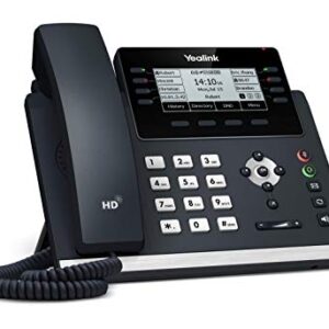 Yealink T43U IP Phone, 12 VoIP Accounts. 3.7-Inch Graphical Display. Dual USB 2.0, Dual-Port Gigabit Ethernet, 802.3af PoE, Power Adapter Not Included (SIP-T43U) (Renewed)