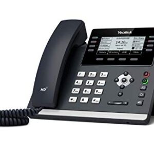 Yealink T43U IP Phone, 12 VoIP Accounts. 3.7-Inch Graphical Display. Dual USB 2.0, Dual-Port Gigabit Ethernet, 802.3af PoE, Power Adapter Not Included (SIP-T43U) (Renewed)