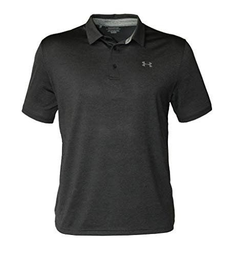 Under Armour Men's Play Off Heather Polo Shirt HeatGear Top 1351131 (Black, M)