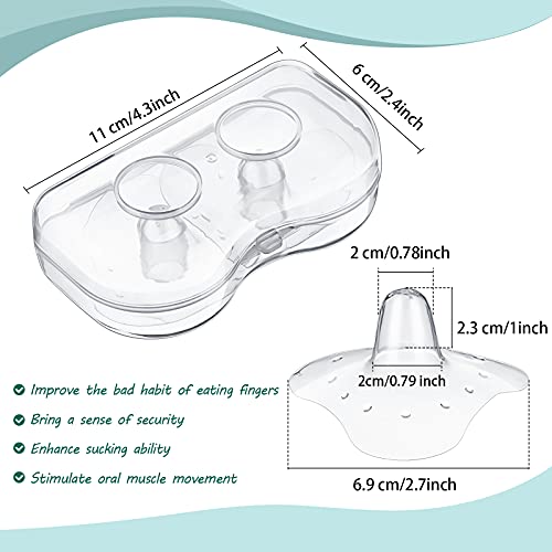 12 Pieces Nipple Shields 20 mm Contact Nipple Protector Breastfeeding Everters with Clear Carrying Case Silicone Nipple Extender Made Without BPA for Latch Difficulties or Flat or Inverted Nipples