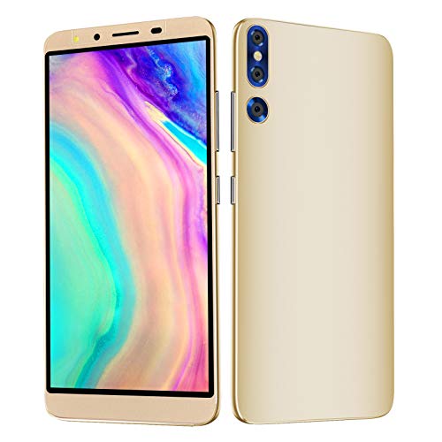 Unlocked Android Smartphone, 5.72in HD Full Screen 512MB ROM 4GB RAM Ultra Thin Mobile Phone Dual SIM Face Unlock Cellphone for Android OS 4.4, 2MP Rear Camera 1800mah Battery 3G Unlocked Cell Phone