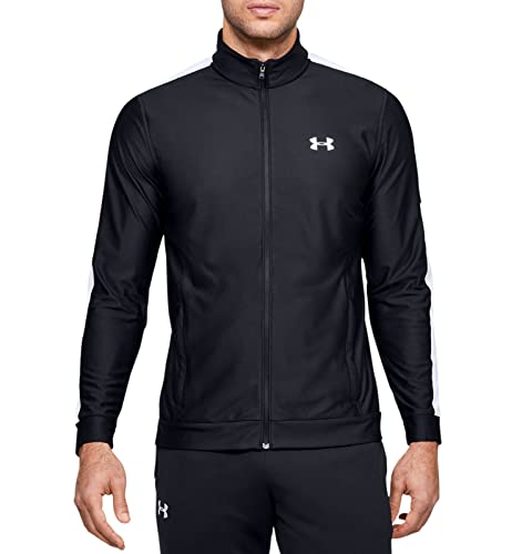 Under Armour Men's UA Twister Full Zip Track Jacket 1347293 (as1, alpha, x_l, regular, regular, Black / White-001, X-Large)