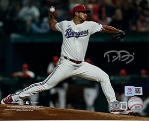 dane dunning texas rangers pitcher signed autographed 8x10 photo beckett coa, verified by blocks