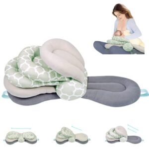 dfd duoduo multi-function breast feeding pillow maternity nursing pillow，best for mom,adjustable height, grey