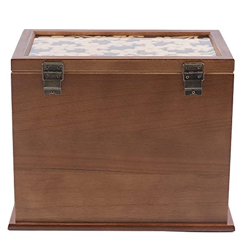 Aohuada Large Retro 6 Layers Wooden Jewellery Box Cabinet Display Organizer Wooden Jewelry Chest as Gift for Mom and Girlfriend