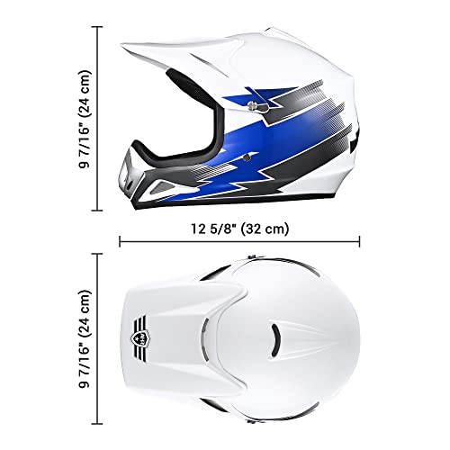 AHR Youth & Kids Motocross Helmet DOT Full Face Offroad Dirt Bike Helmet for Motorcycle, ATV and Mountain Bike, Model H-VEN12