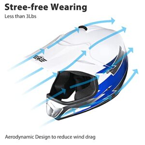 AHR Youth & Kids Motocross Helmet DOT Full Face Offroad Dirt Bike Helmet for Motorcycle, ATV and Mountain Bike, Model H-VEN12