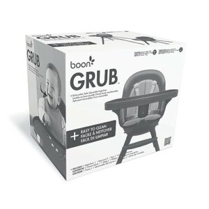 Boon GRUB Adjustable Baby High Chair - Convertible High Chair and Toddler Chair - High Chairs for Babies and Toddlers 6 Months to 6 Years - Dishwasher Safe - Gray