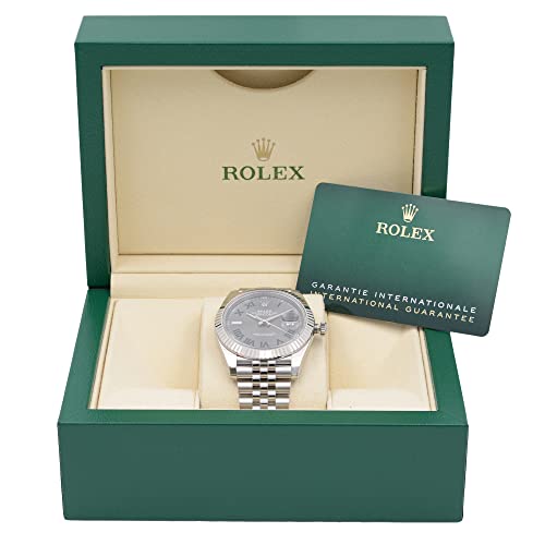 Rolex Datejust 41 Slate Dial Automatic Men's Steel and White Gold Jubilee Watch 126334GYRO