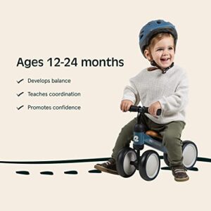 Retrospec Cricket Baby Walker Balance Bike with 4 Wheels for Ages 12-24 Months - Toddler Bicycle Toy for 1 Year Old’s - Ride On Toys for Boys and Girls - One Size,Eggshell