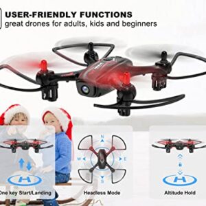 NEHEME NH530 Drones with Camera for Adults Kids, FPV Drone with 1080P HD Camera, RC Quadcopter for Beginners with Gravity Sensor, Headless Mode, One Key Return/Take Off/Landing, Drone with 2 Batteries