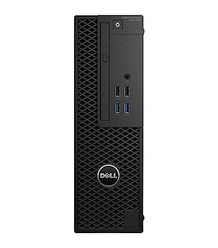 Dell Precision Tower 3420 SFF Intel Core i5-6500 3.2GHz, 8 GB RAM, 256 GB Solid State Drive, DVDRW, Windows 10 Pro 64bit, (Renewed)