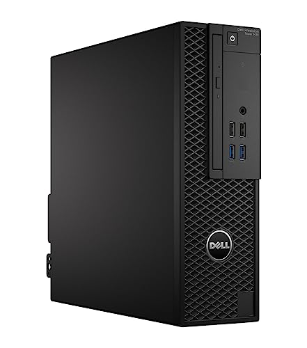 Dell Precision Tower 3420 SFF Intel Core i5-6500 3.2GHz, 8 GB RAM, 256 GB Solid State Drive, DVDRW, Windows 10 Pro 64bit, (Renewed)