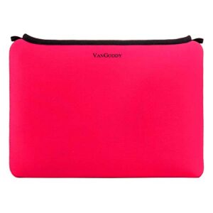 eccris 14 inch universal laptop sleeve bag for dell latitude 3420 5420 5421 7420 9420, vostro 14 5410, for inspiron 5410, for samsung galaxy book go magenta