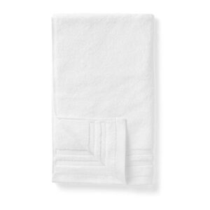 Amazon Basics Cotton Hand Towels, Made with 30% Recycled Cotton Content - 6-Pack, White