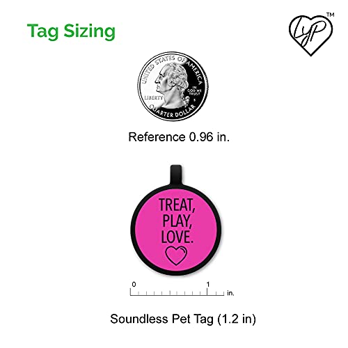 Love Your Pets Soundless ÒPearls of WisdomÓ Pet Tag - Deep Engraved Silicone Ð Double Sided & Engraving Will Last - Pet ID Tags, Dog Tags, Cat Tags