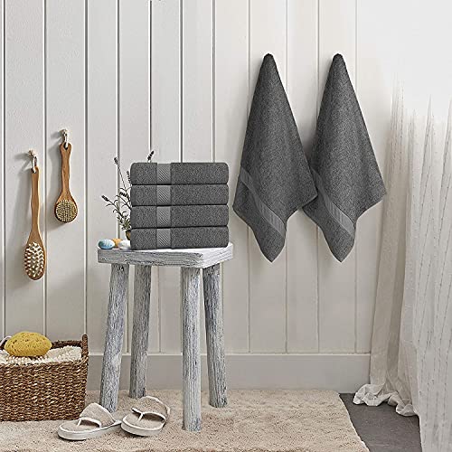 Simpli-Magic 79403 Bath Towels, Gray, 24x46 Inches Towels for Pool, Spa, and Gym Lightweight and Highly Absorbent Quick Drying Towels